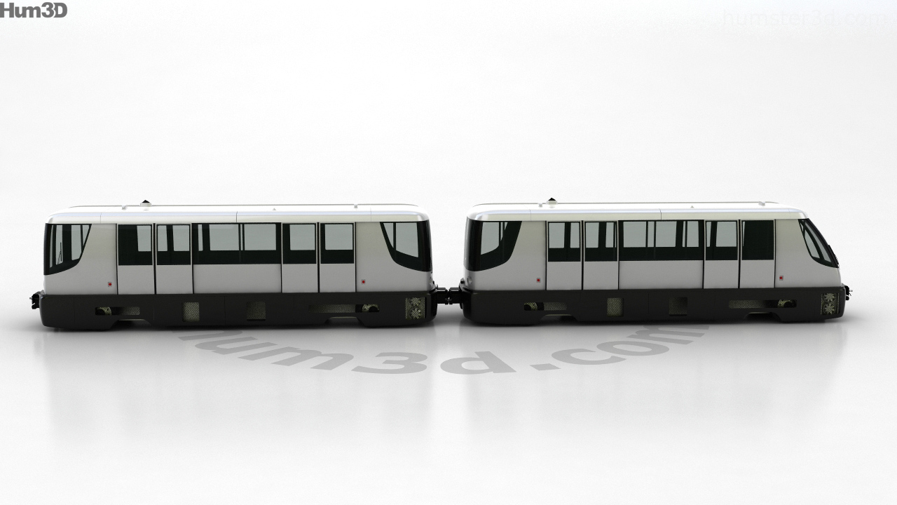 360 view of Double-Unit Automated People Mover 3D model - 3DModels store