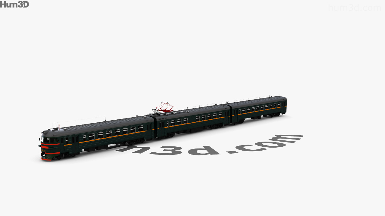 360 view of ER9PK-160-SL Suburban train 3D model - 3DModels store