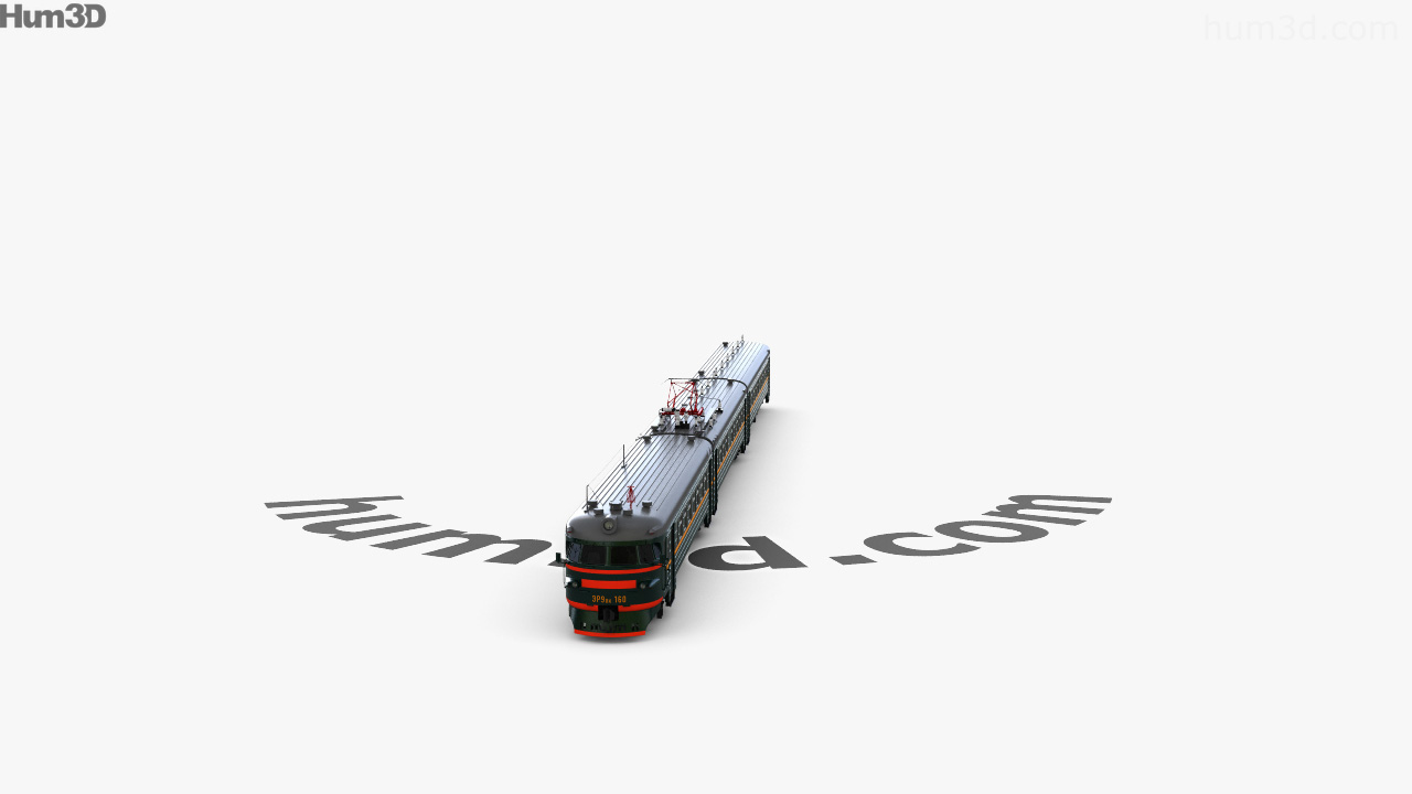 360 view of ER9PK-160-SL Suburban train 3D model - 3DModels store