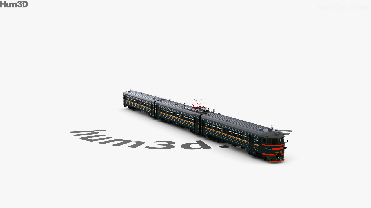 360 view of ER9PK-160-SL Suburban train 3D model - 3DModels store