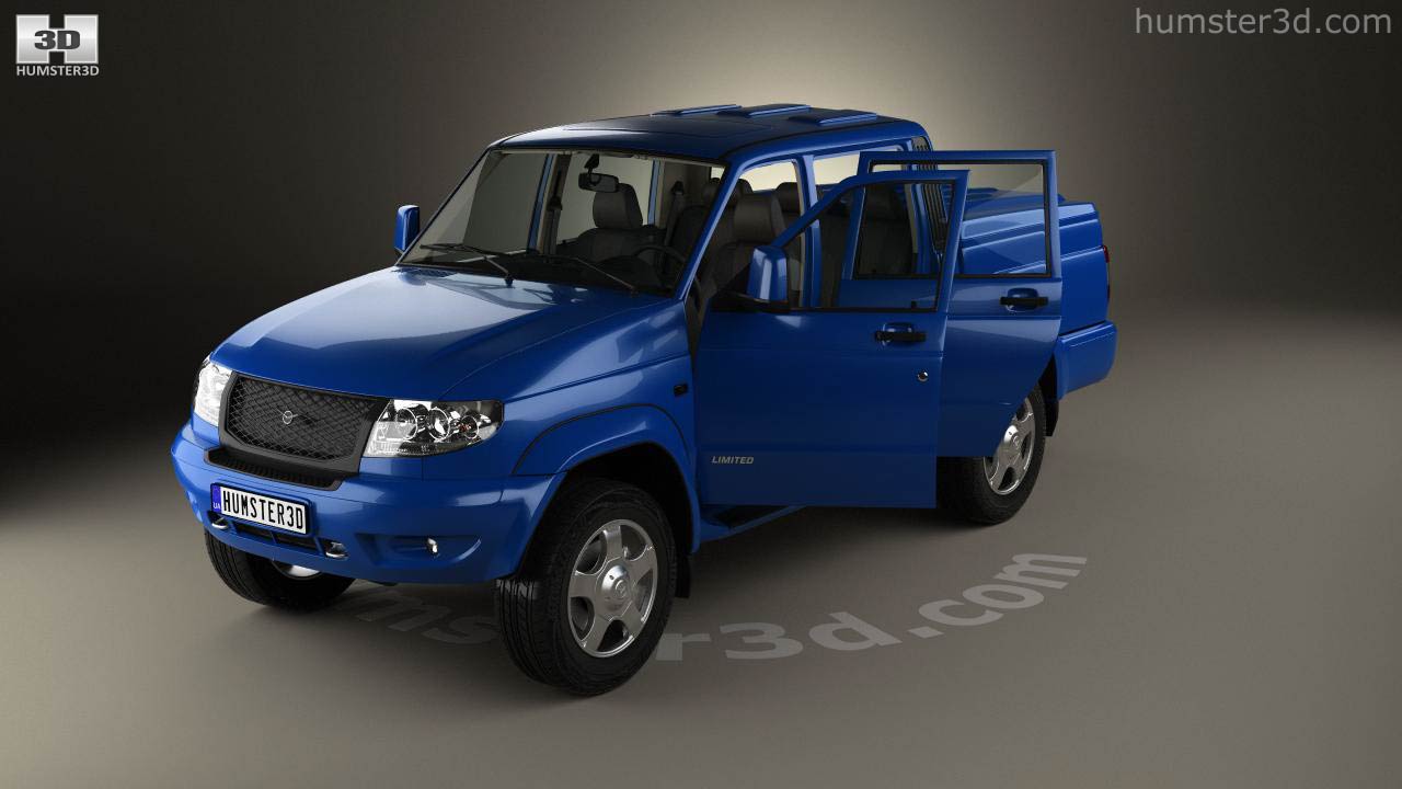 360 view of UAZ Patriot (23632) Pickup with HQ interior 2013 3D model ...