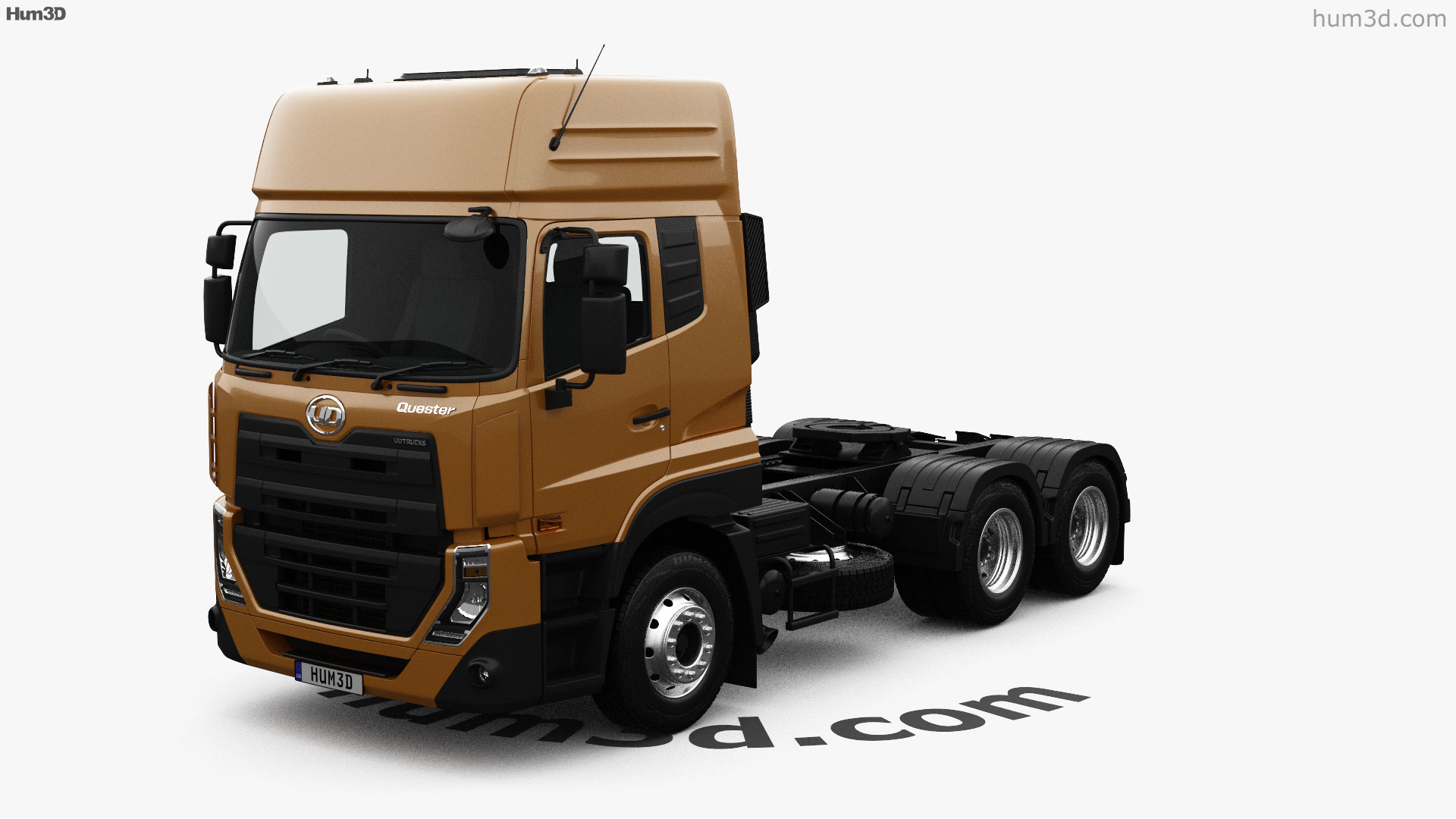 360 view of UD Trucks Quester Tractor Truck 3-axle 2016 3D model ...