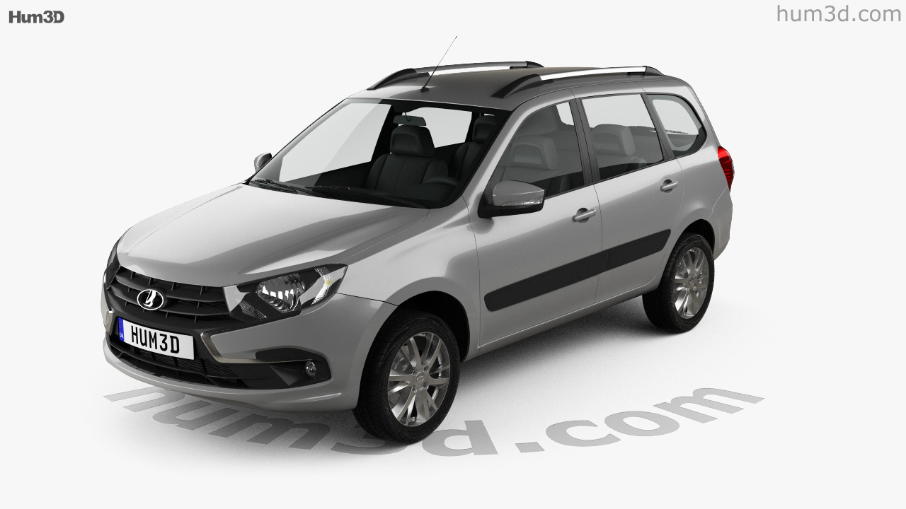 360 view of VAZ Lada Granta wagon 2024 3D model - 3DModels store