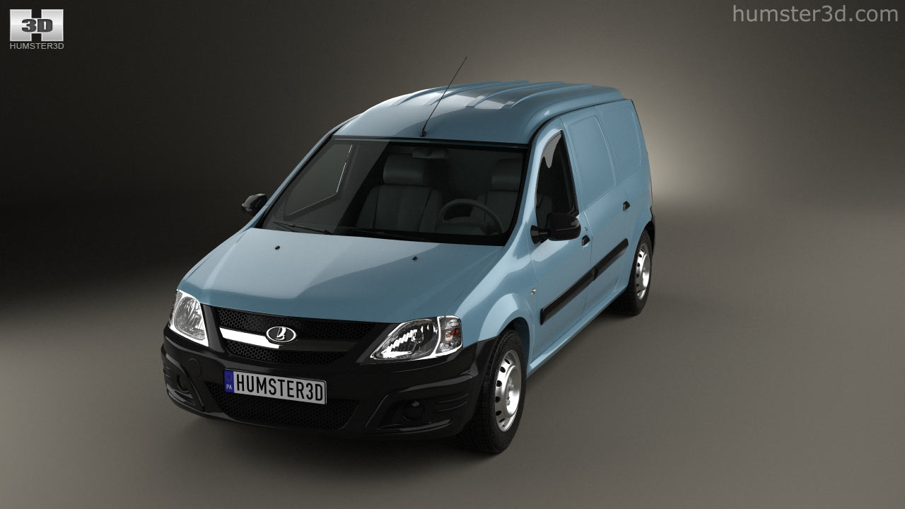 360 view of Lada Largus Van 2015 3D model - 3DModels store