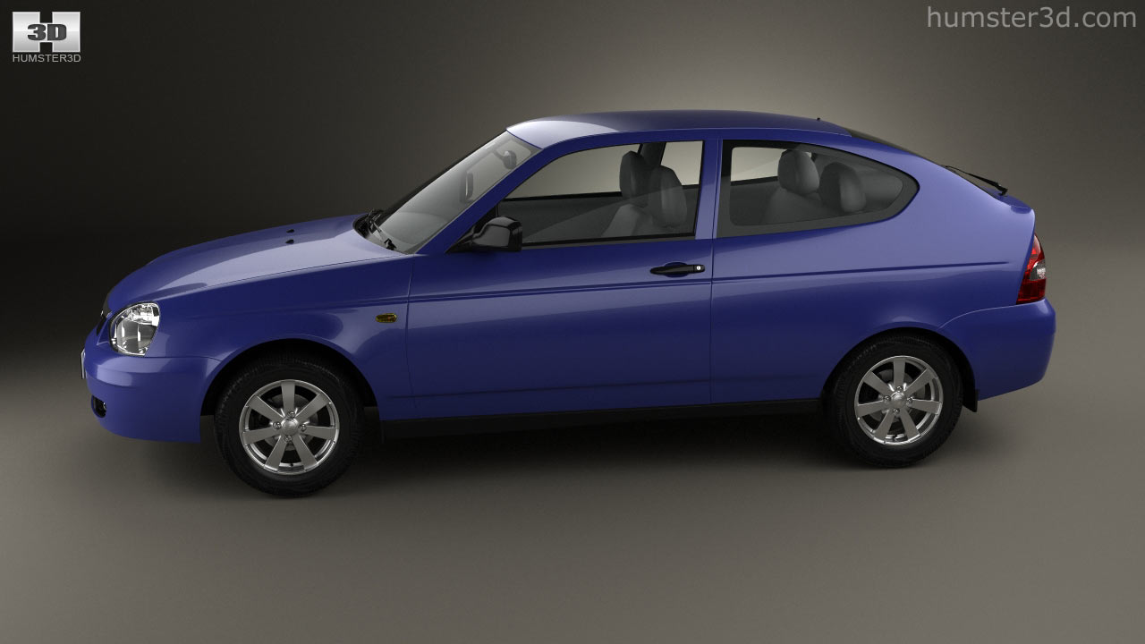 360 view of Lada Priora 21728 coupe 2014 3D model - 3DModels store