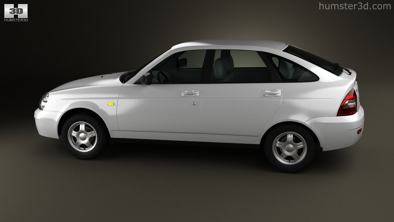 360 view of Lada Priora 2172 hatchback 2014 3D model - 3DModels store