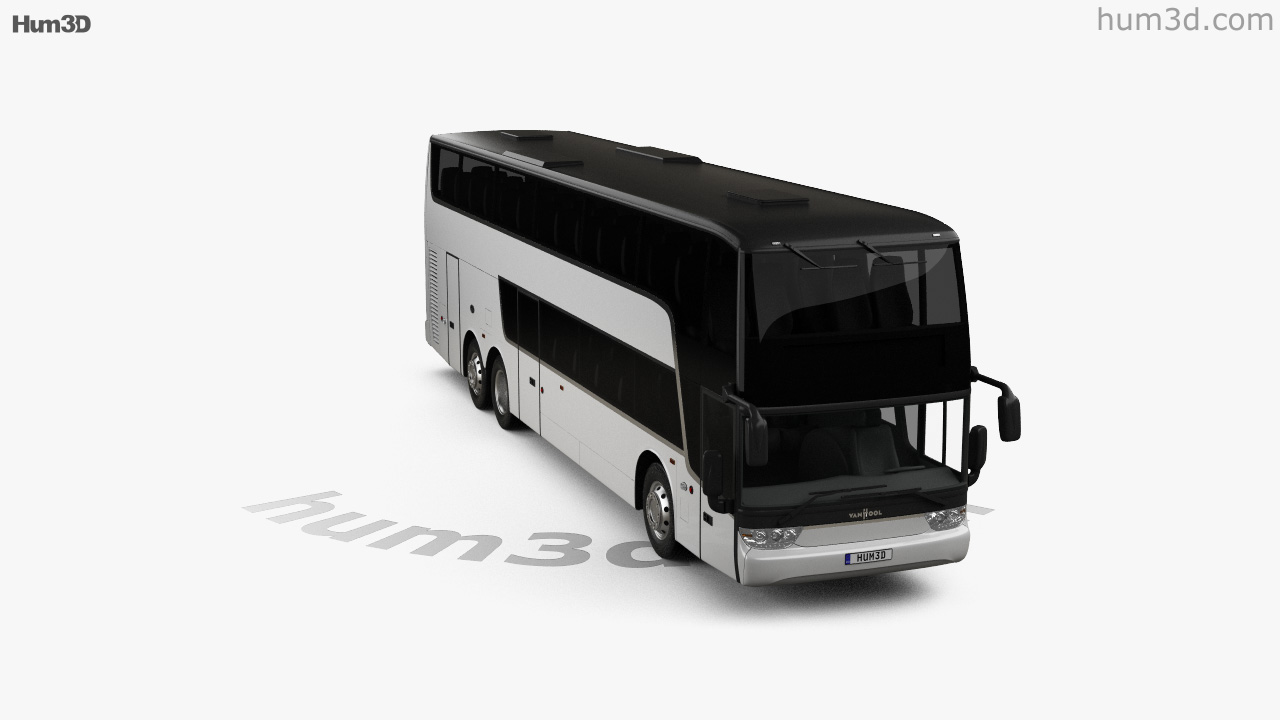 360 view of Van Hool TDX bus 2018 3D model - 3DModels store