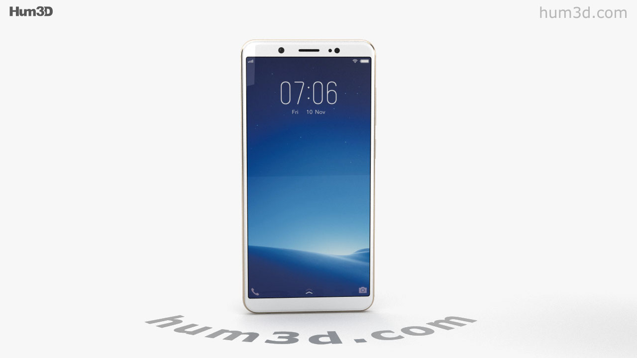 360 view of Vivo V7 Champagne Gold 3D model - 3DModels store