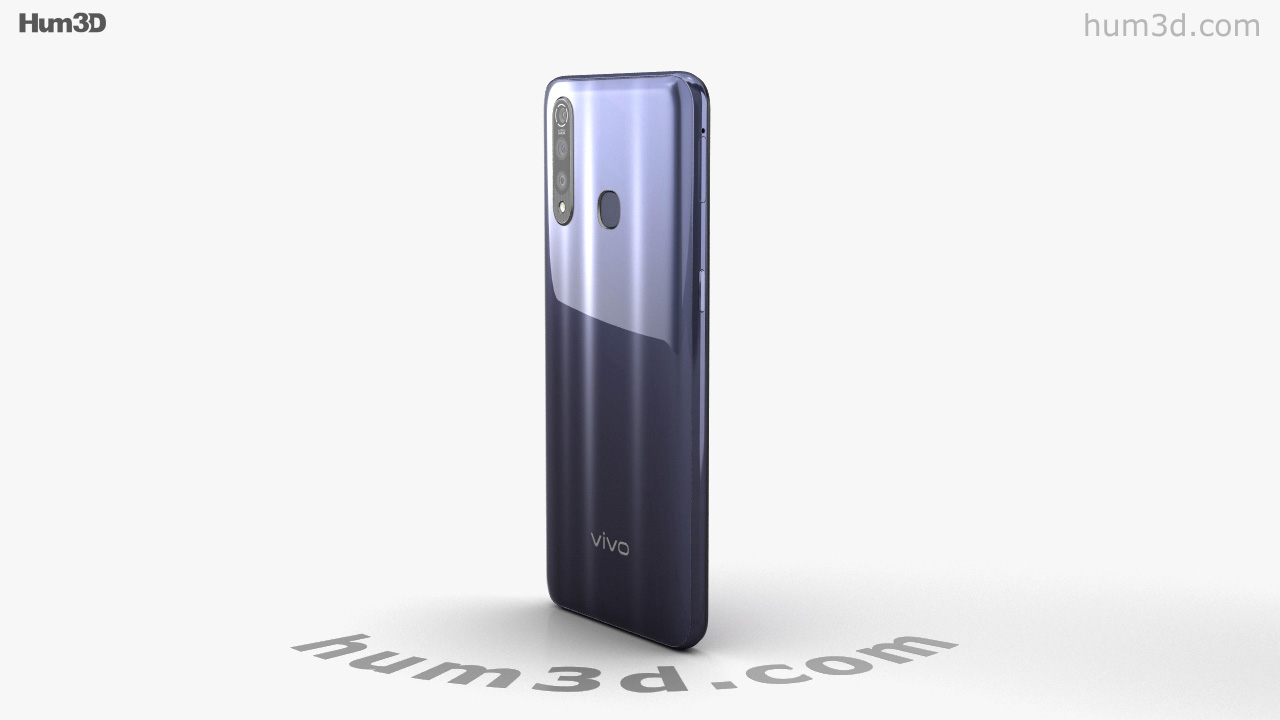 360 view of Vivo Z1 Pro Sonic Black 3D model - 3DModels store