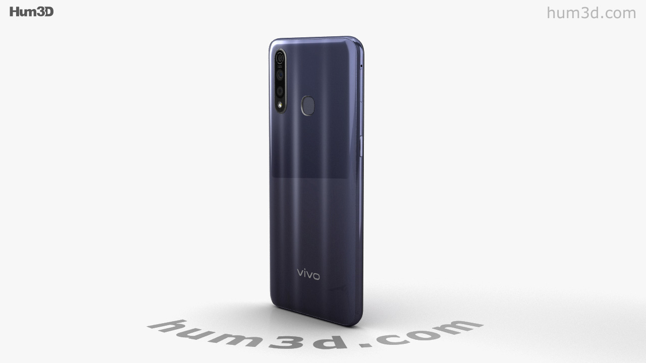 360 view of Vivo Z1 Pro Sonic Black 3D model - 3DModels store