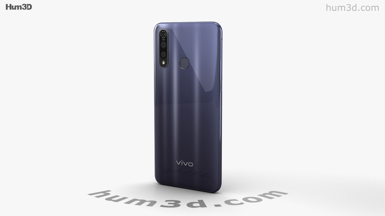 360 view of Vivo Z1 Pro Sonic Black 3D model - 3DModels store