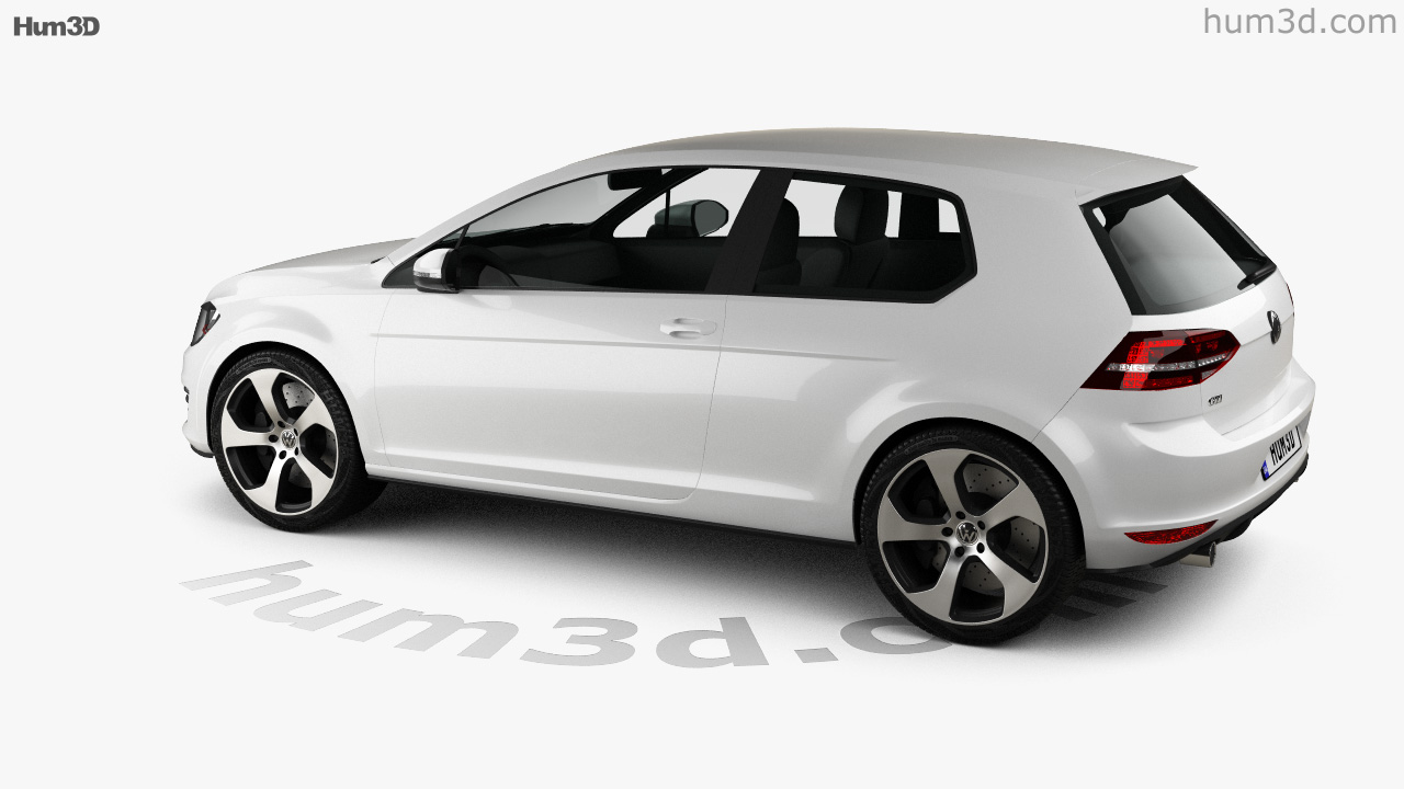 360 view of Volkswagen Golf 3-door GTI 2016 3D model - 3DModels store
