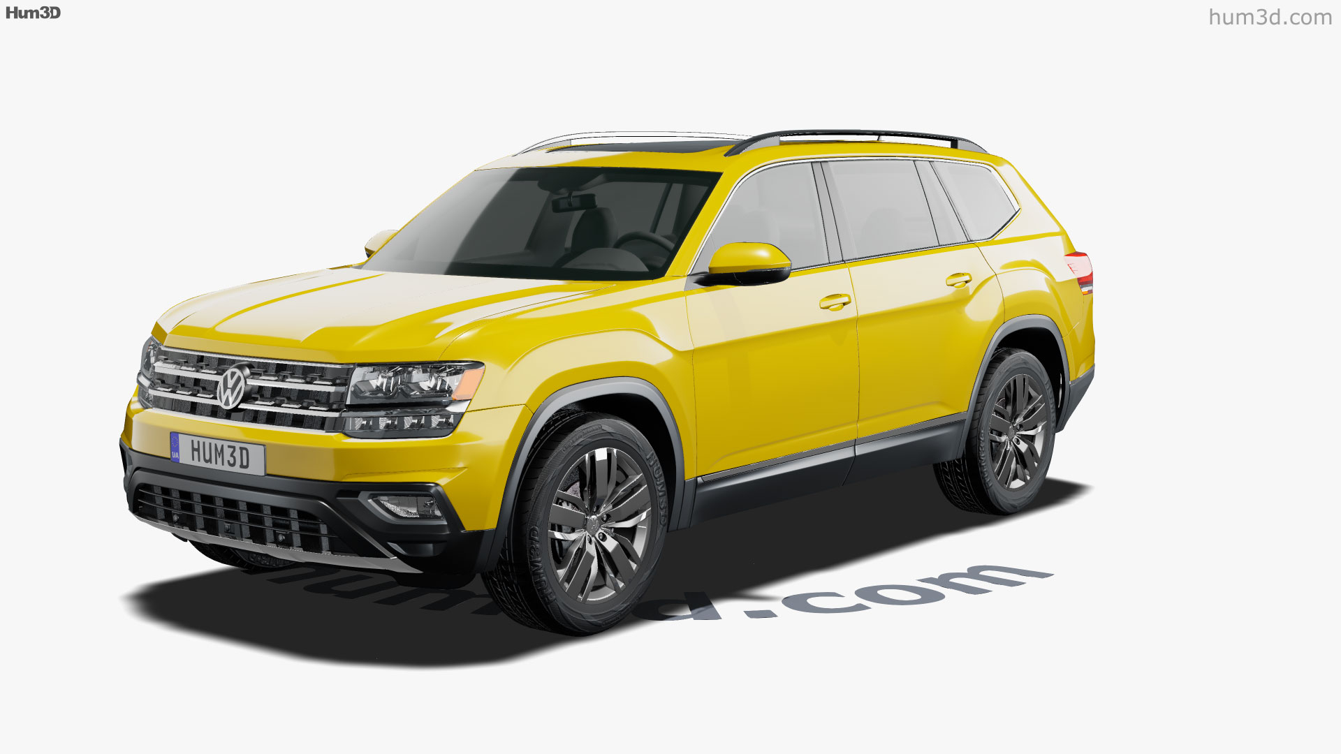 360 view of Volkswagen Atlas SEL 2021 3D model - 3DModels store