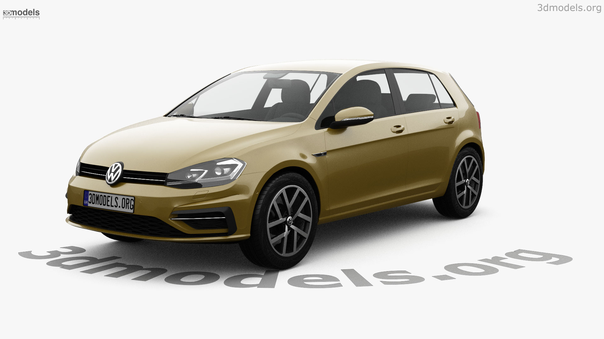 360 view of Volkswagen Golf R-Line 2018 3D model - 3DModels store