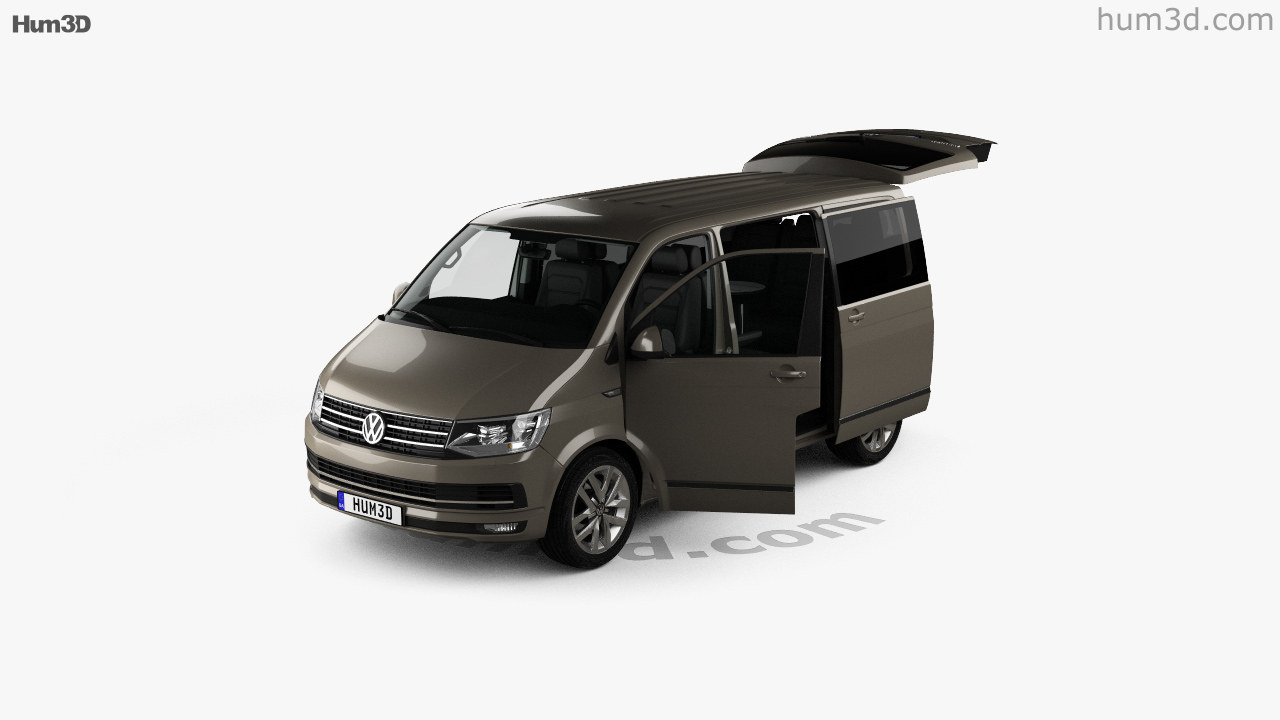 360 view of Volkswagen Transporter (T6) Multivan with HQ interior 2019 ...