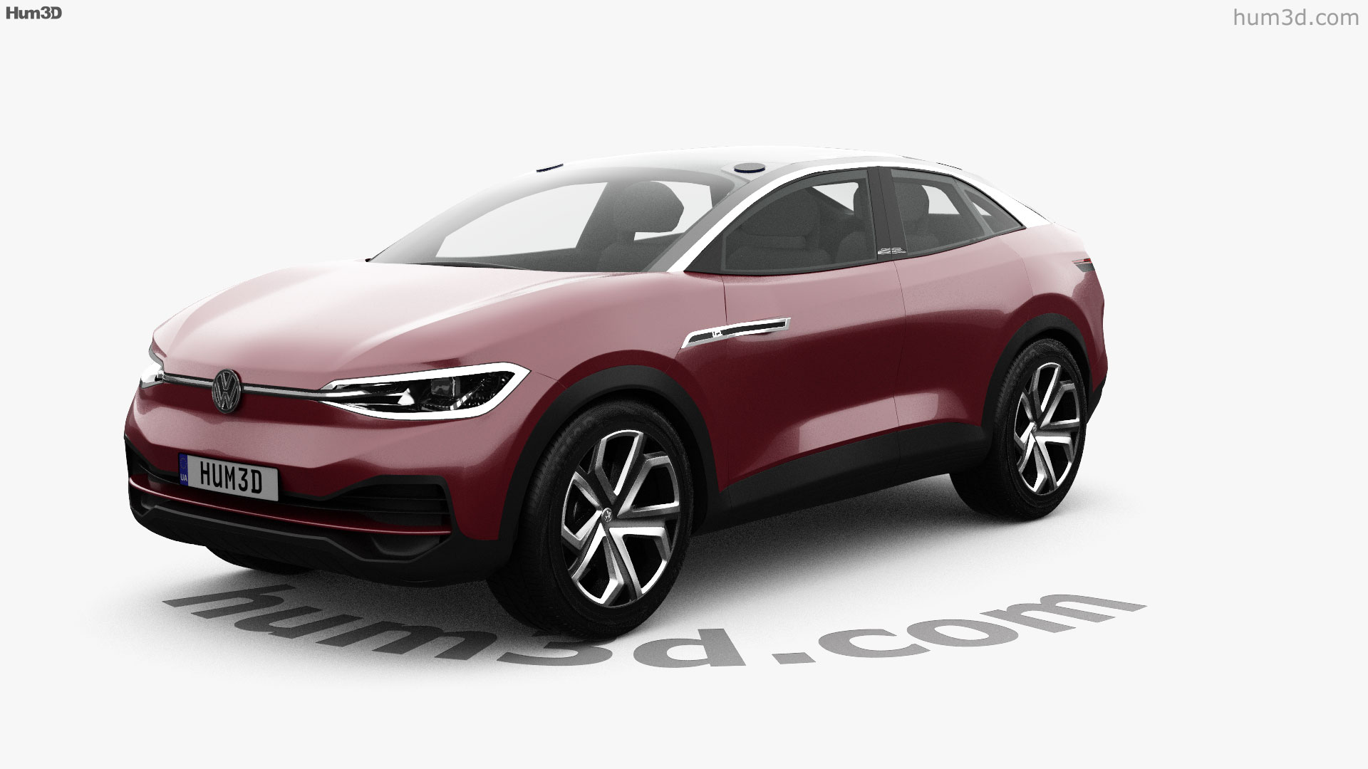 360 view of Volkswagen ID Crozz II 2017 3D model - 3DModels store