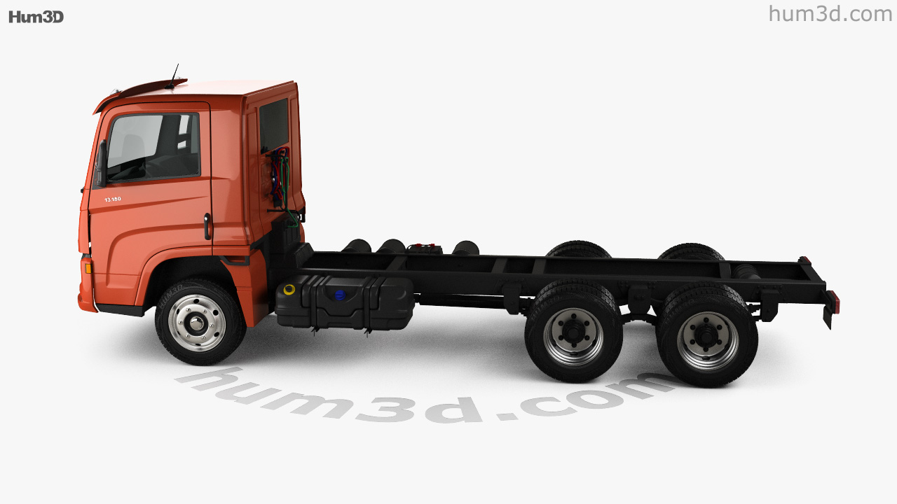 360 view of Volkswagen Delivery (13-180) Chassis Truck 3-axle 2021 3D ...