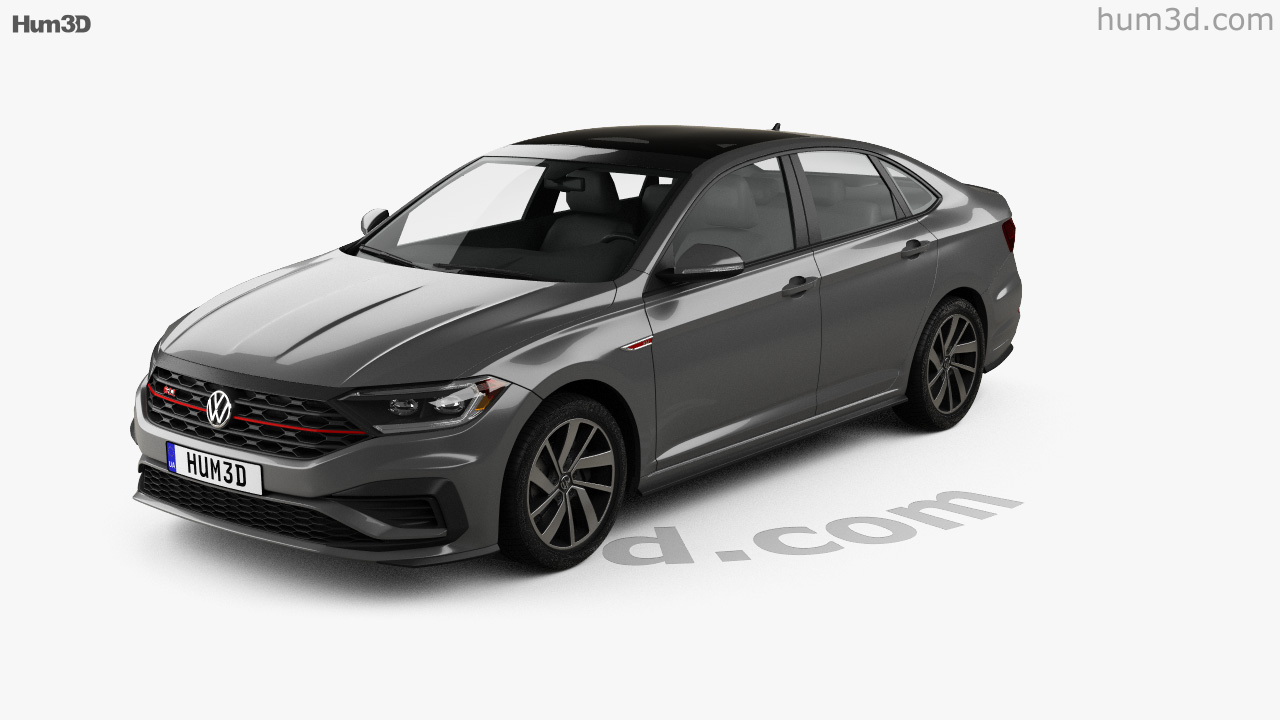 360 view of Volkswagen Jetta GLI US-spec 2020 3D model - 3DModels store