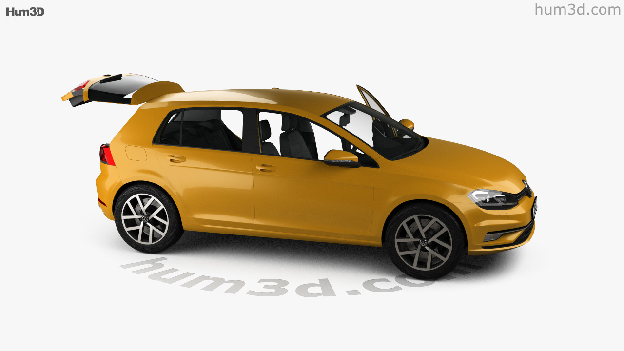 360 view of Volkswagen Golf 5-door hatchback with HQ interior 2021 3D ...