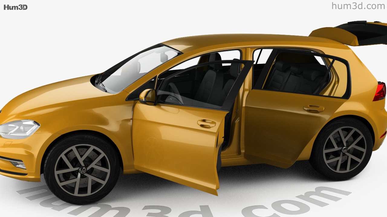 360 view of Volkswagen Golf 5-door hatchback with HQ interior 2021 3D ...