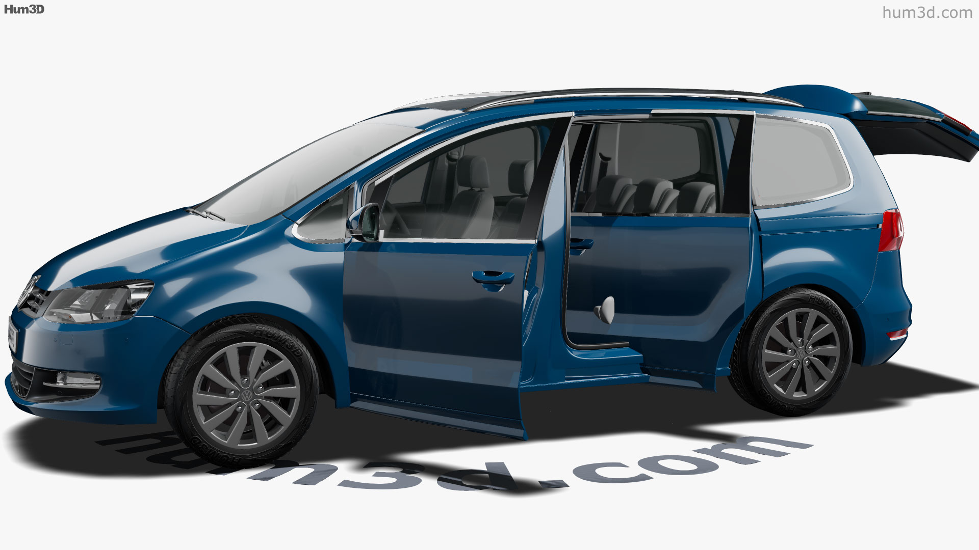 360 view of Volkswagen Sharan with HQ interior 2019 3D model - 3DModels ...