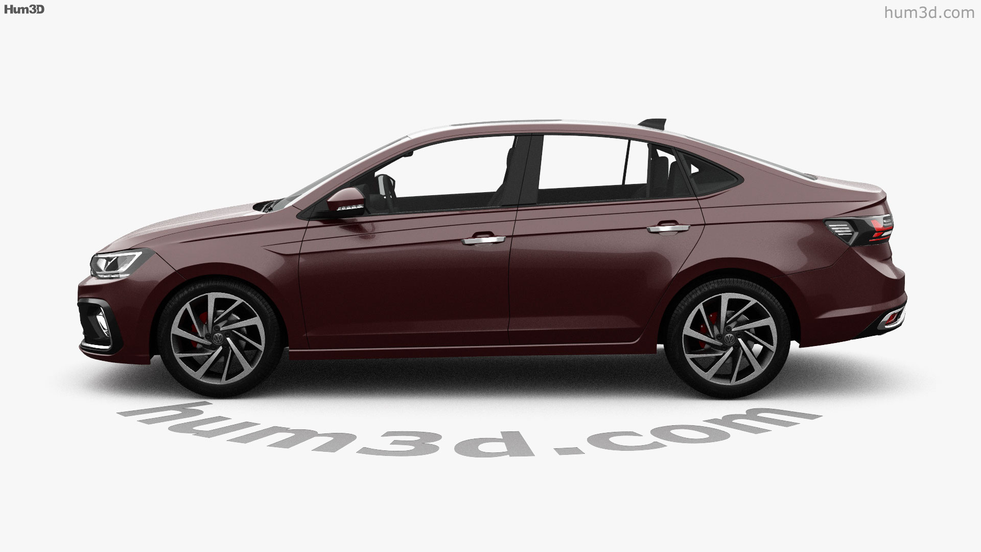 360 view of Volkswagen Virtus 2024 3D model - 3DModels store