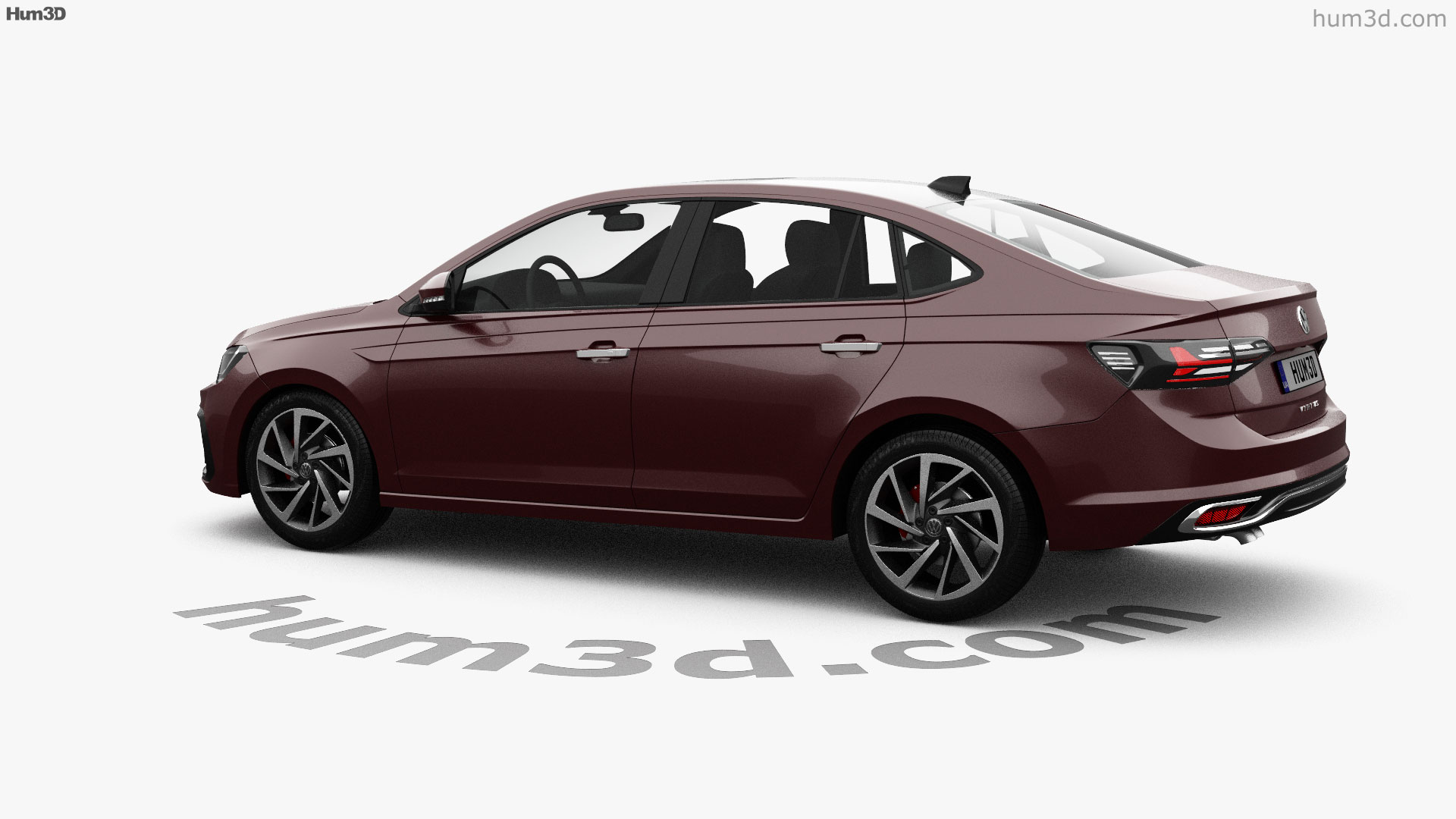 360 view of Volkswagen Virtus 2024 3D model - 3DModels store