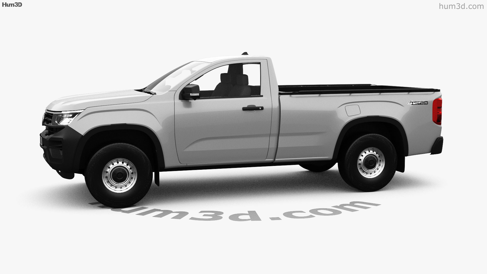 360 view of Volkswagen Amarok Single Cab 2024 3D model - 3DModels store