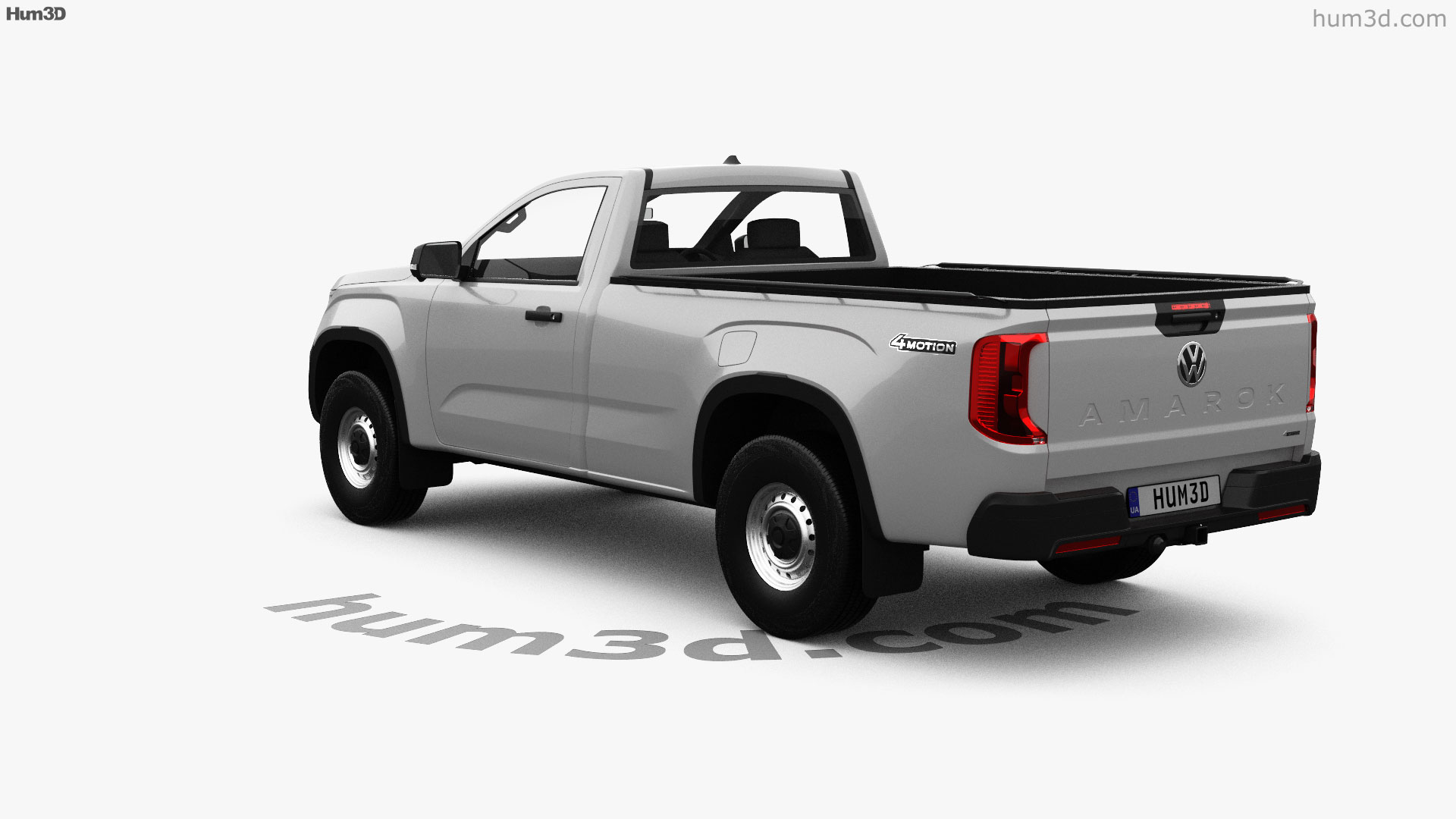 360 view of Volkswagen Amarok Single Cab 2024 3D model - 3DModels store