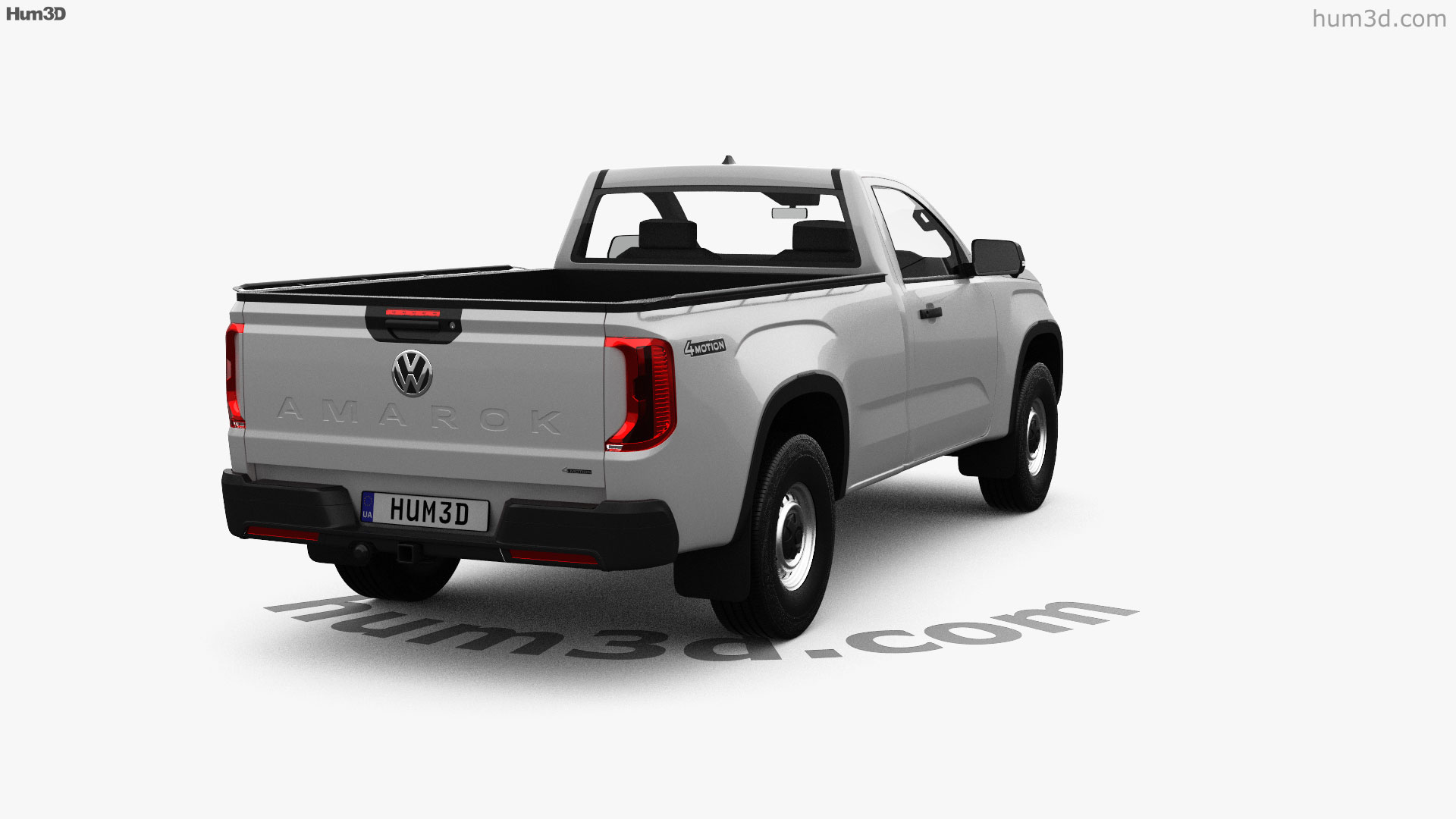 360 view of Volkswagen Amarok Single Cab 2024 3D model - 3DModels store