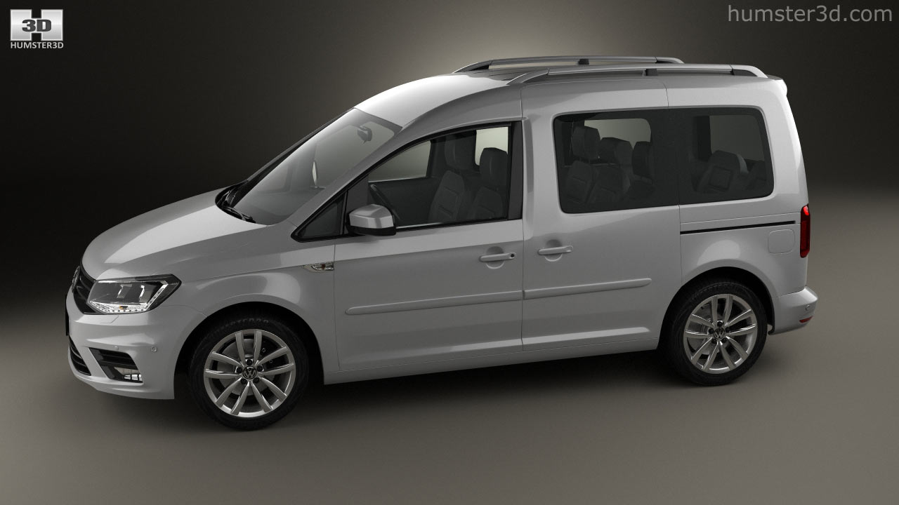 360 view of Volkswagen Caddy Highline 2018 3D model - 3DModels store