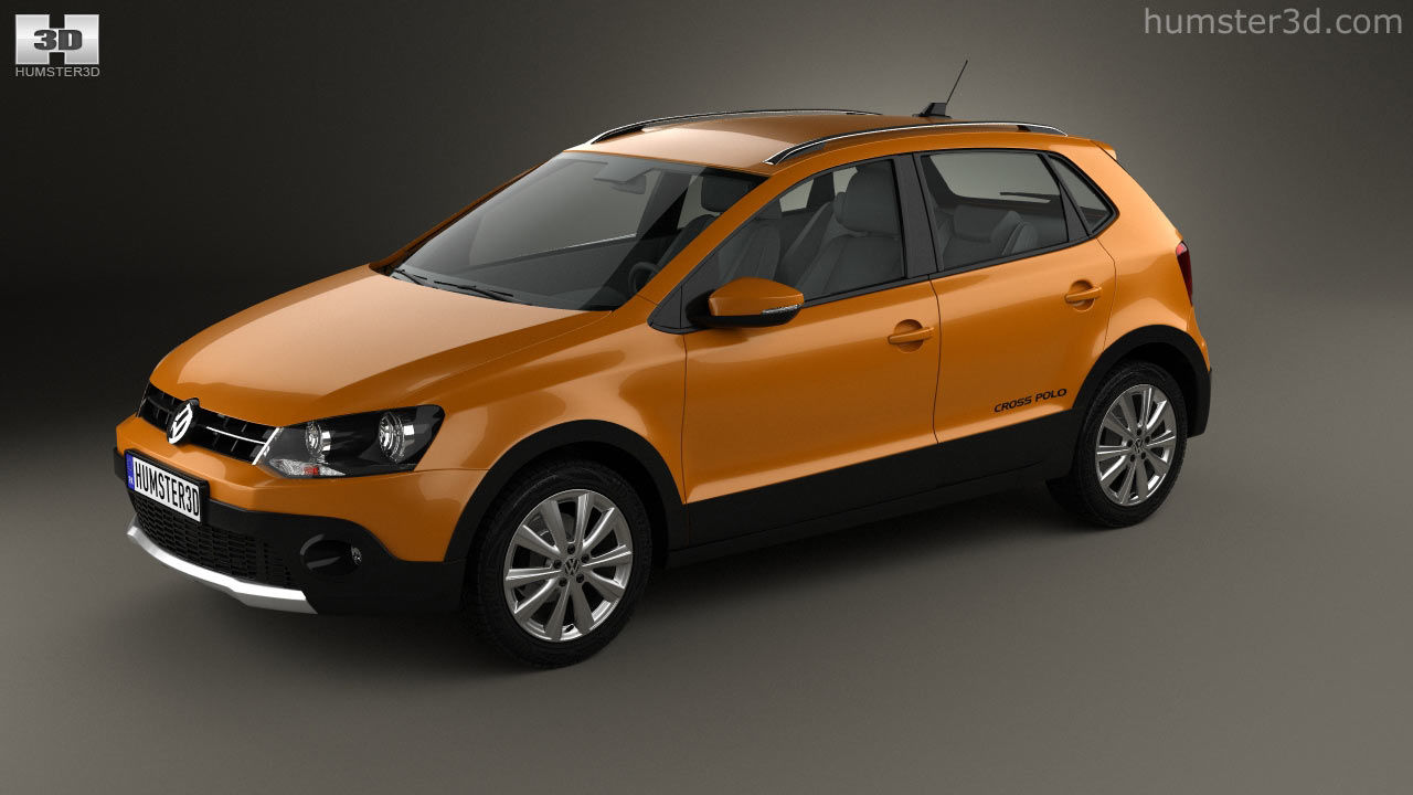 360 view of Volkswagen Cross Polo 2014 3D model - 3DModels store