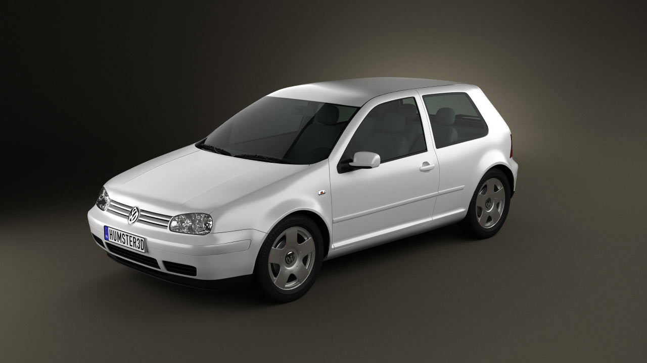 360 view of Volkswagen Golf IV 3-door 1997 3D model - 3DModels store