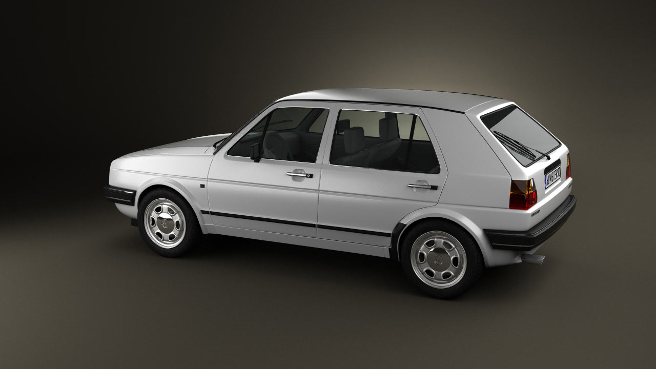 360 view of Volkswagen Golf Mk2 5-door 1983 3D model - 3DModels store