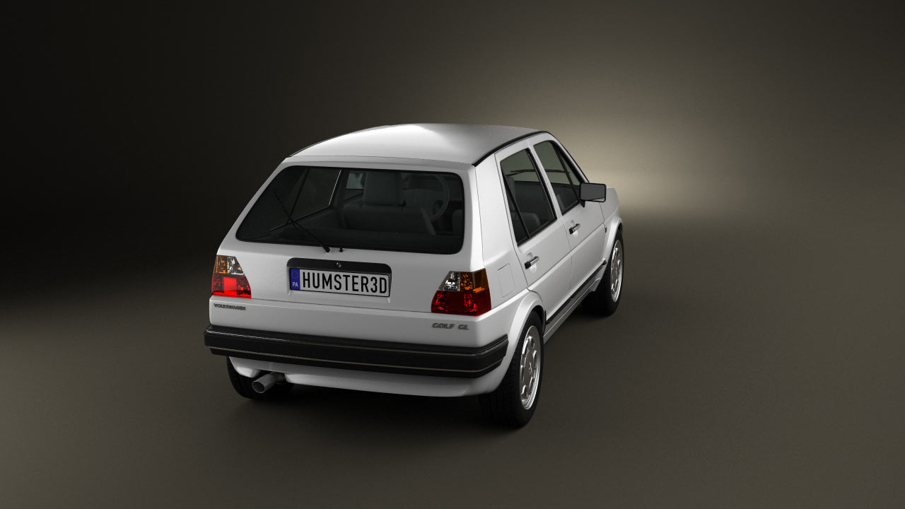360 view of Volkswagen Golf Mk2 5-door 1983 3D model - 3DModels store