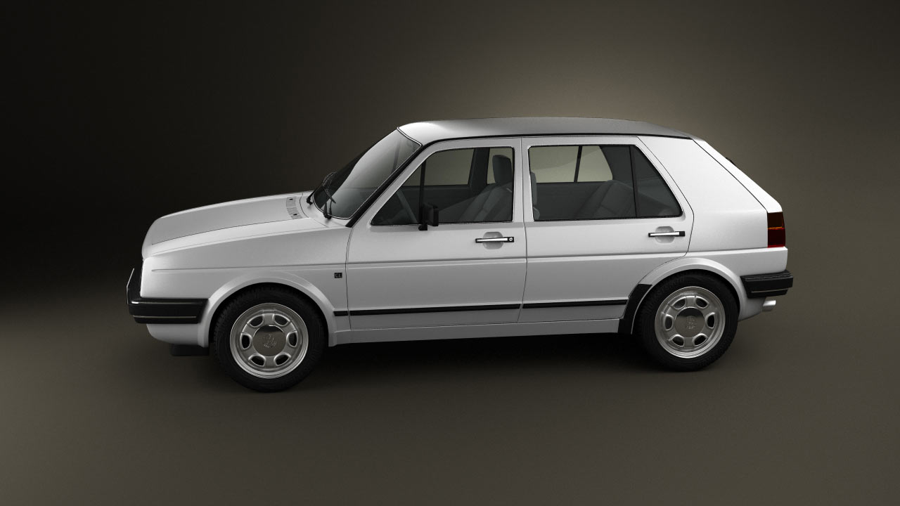 360 view of Volkswagen Golf Mk2 5-door 1983 3D model - 3DModels store
