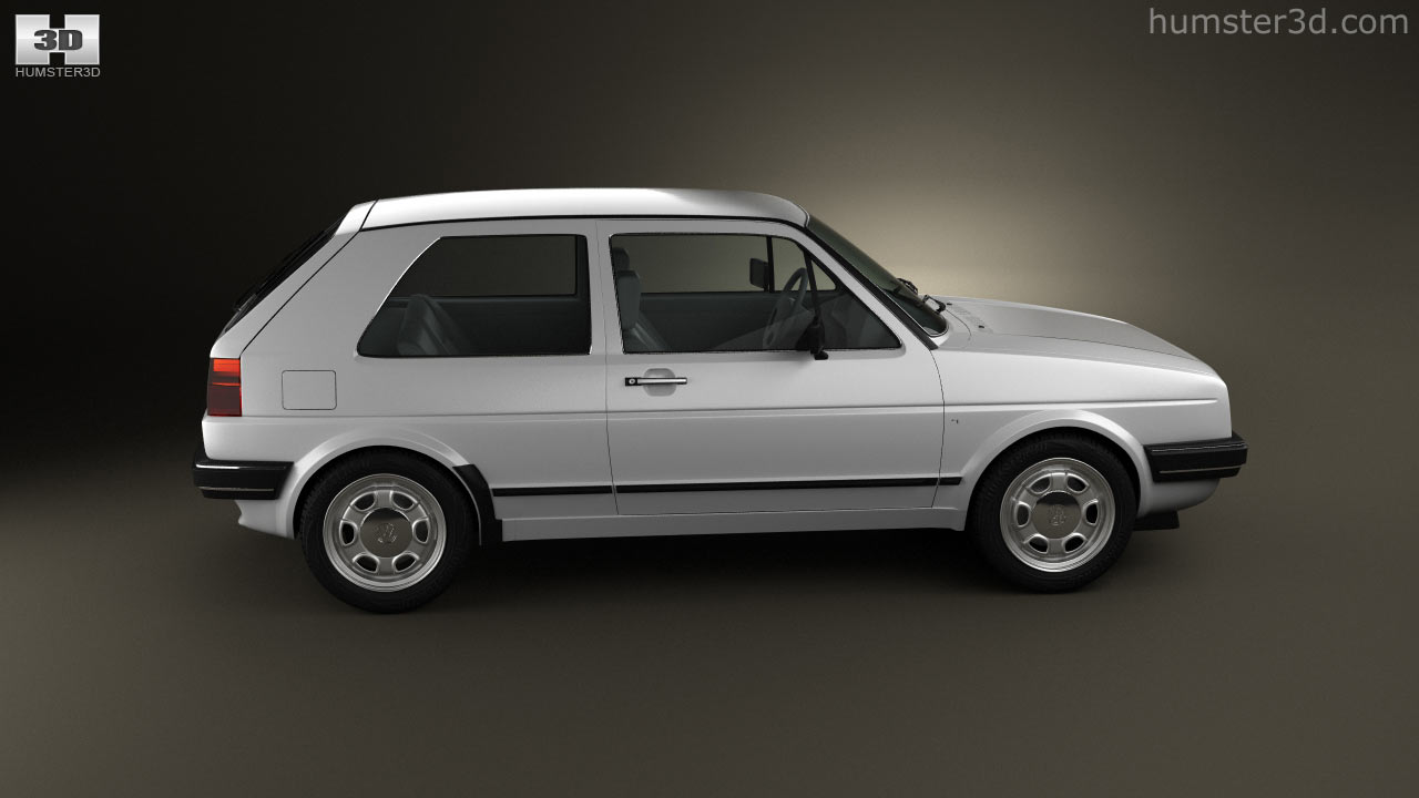 360 view of Volkswagen Golf Mk2 3-door 1983 3D model - 3DModels store