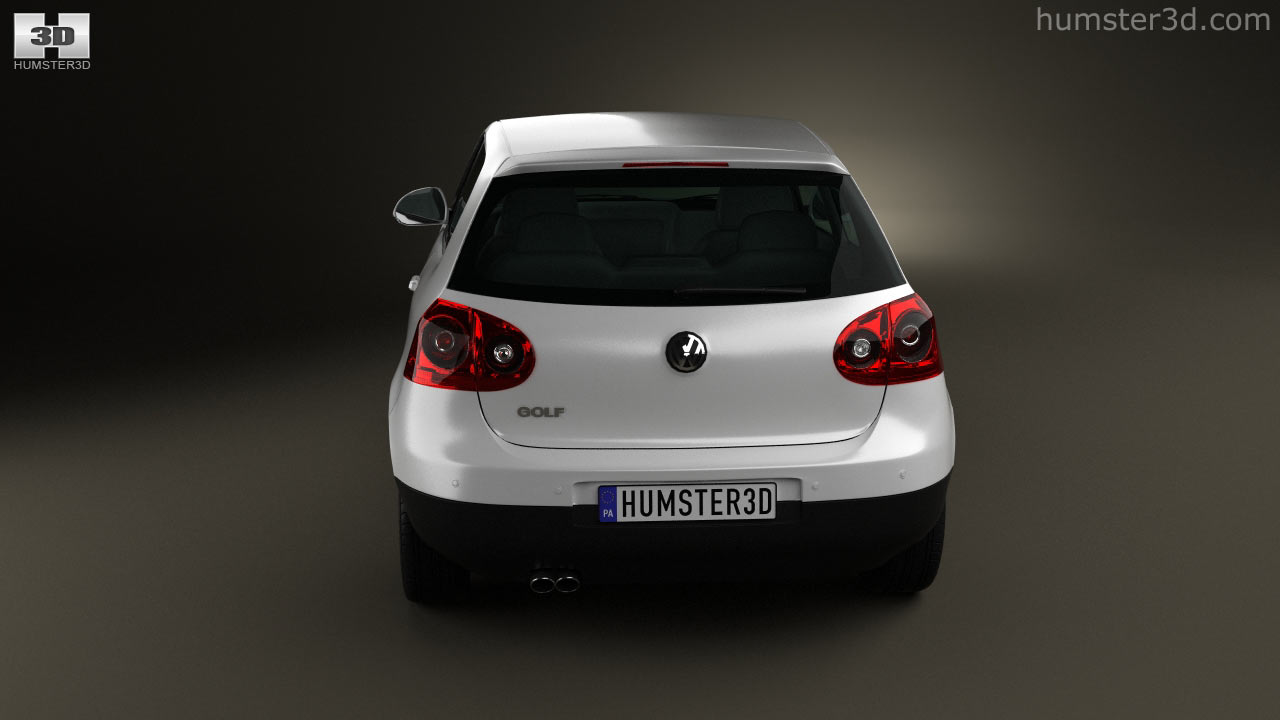 360 view of Volkswagen Golf Mk5 3-door 2009 3D model - 3DModels store