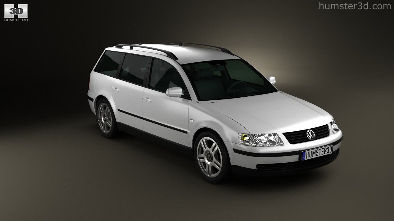 360 view of Volkswagen Passat (B5) variant 2005 3D model - 3DModels store