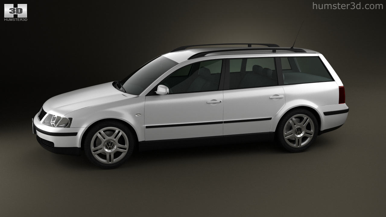 360 view of Volkswagen Passat (B5) variant 2005 3D model - 3DModels store