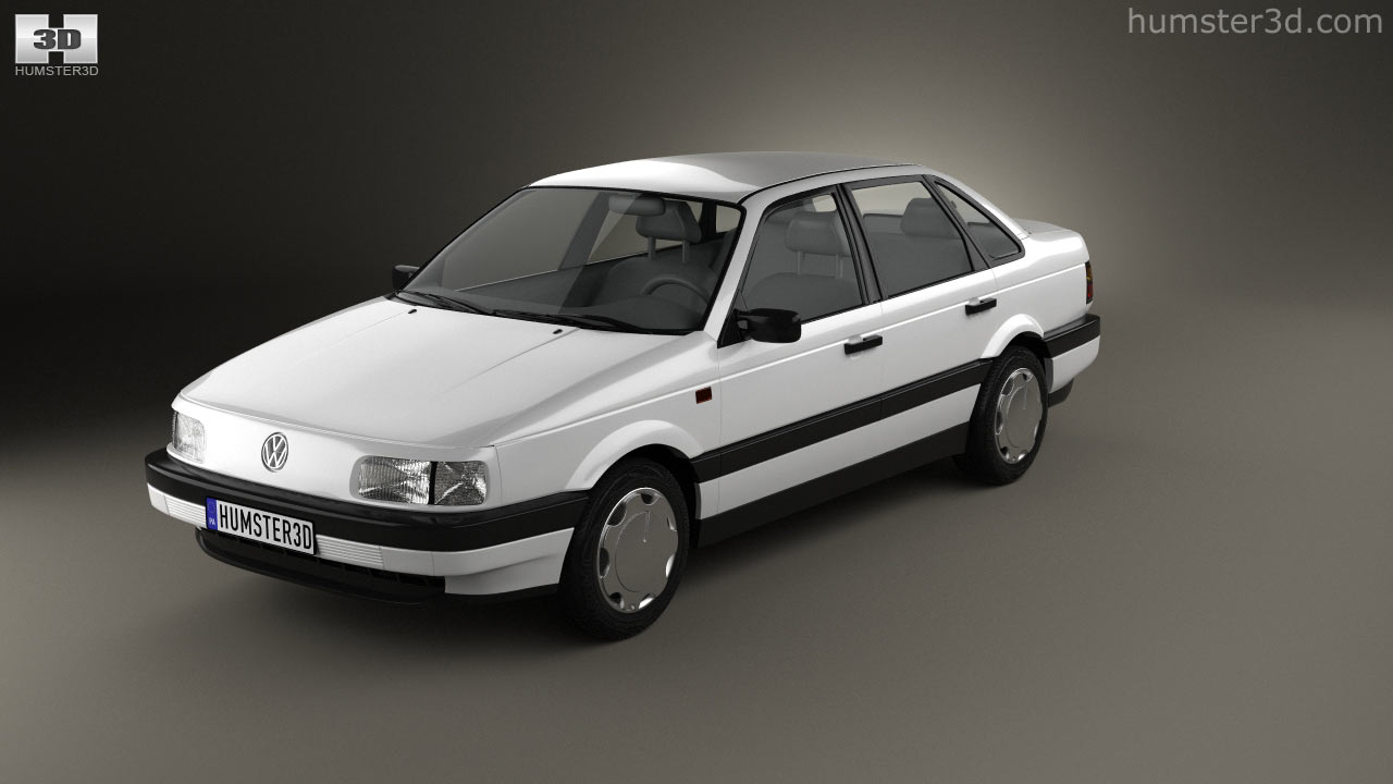 360 view of Volkswagen Passat (B3) sedan 1993 3D model - 3DModels store