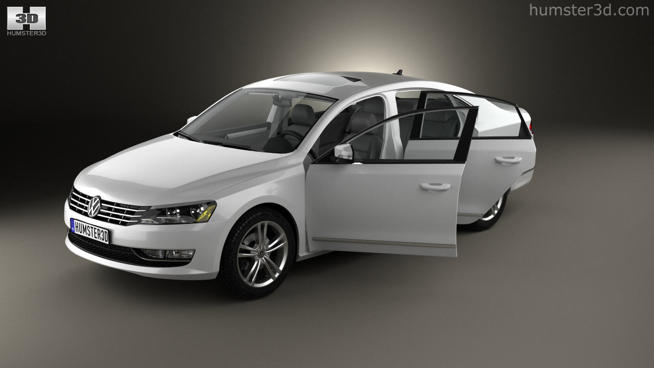 360 view of Volkswagen Passat (B7) with HQ interior 2014 3D model ...