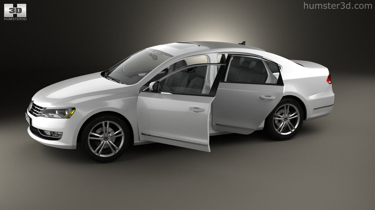 360 view of Volkswagen Passat (B7) with HQ interior 2014 3D model ...