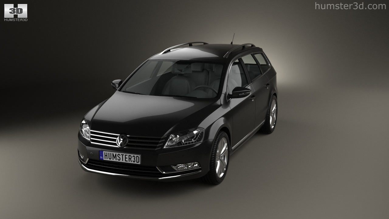 360 view of Volkswagen Passat (B7) variant 2014 3D model - 3DModels store