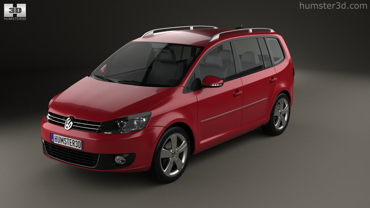 360 view of Volkswagen Touran 2014 3D model - 3DModels store