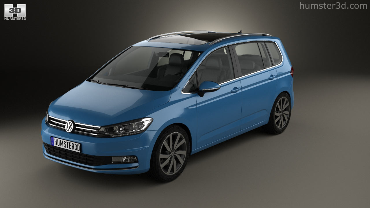 360 view of Volkswagen Touran 2018 3D model - 3DModels store