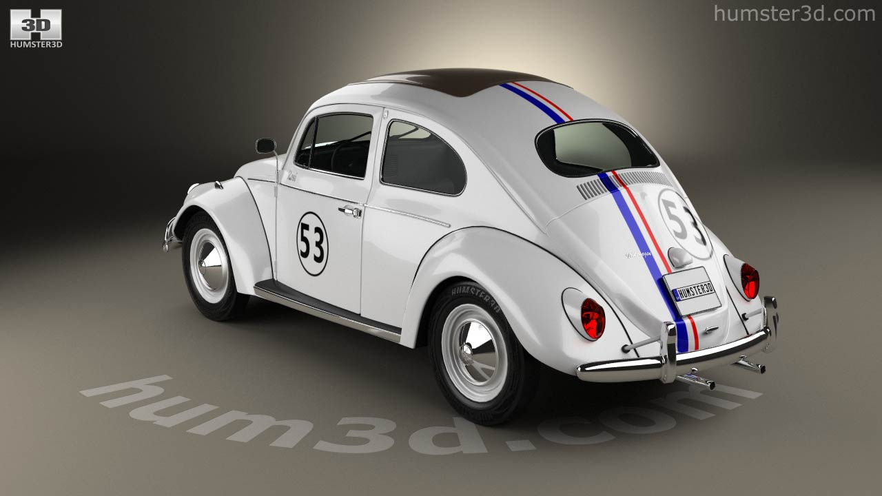 360 view of Volkswagen Beetle Herbie the Love Bug 3D model - 3DModels store
