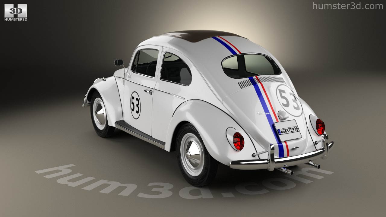 360 view of Volkswagen Beetle Herbie the Love Bug 3D model - 3DModels store
