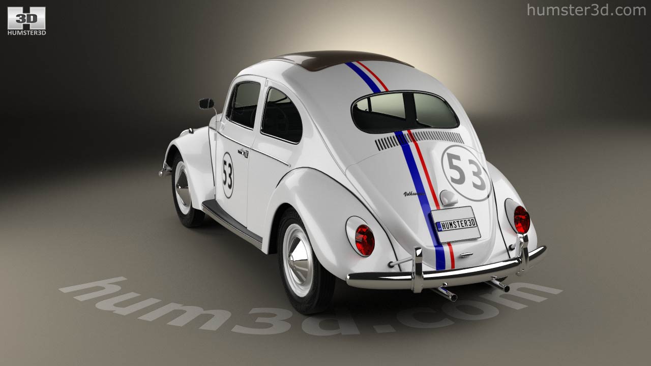 360 view of Volkswagen Beetle Herbie the Love Bug 3D model - 3DModels store