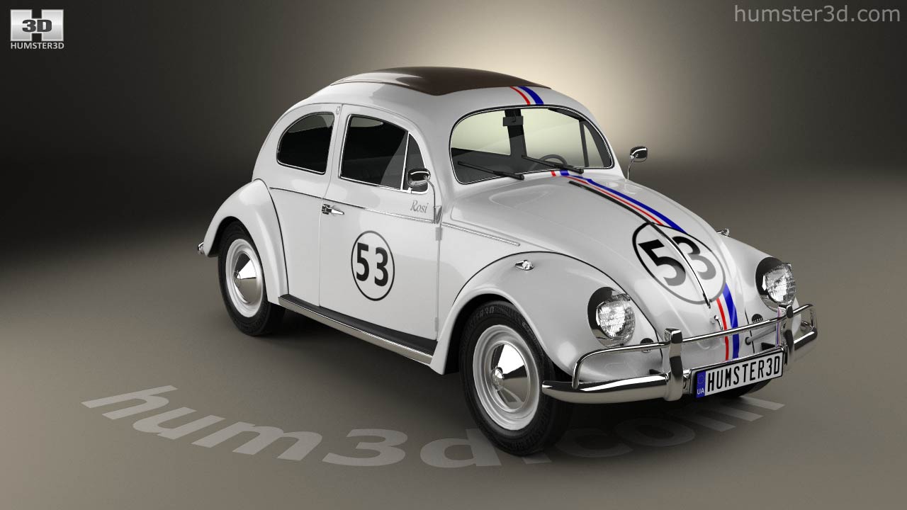 360 view of Volkswagen Beetle Herbie the Love Bug 3D model - 3DModels store